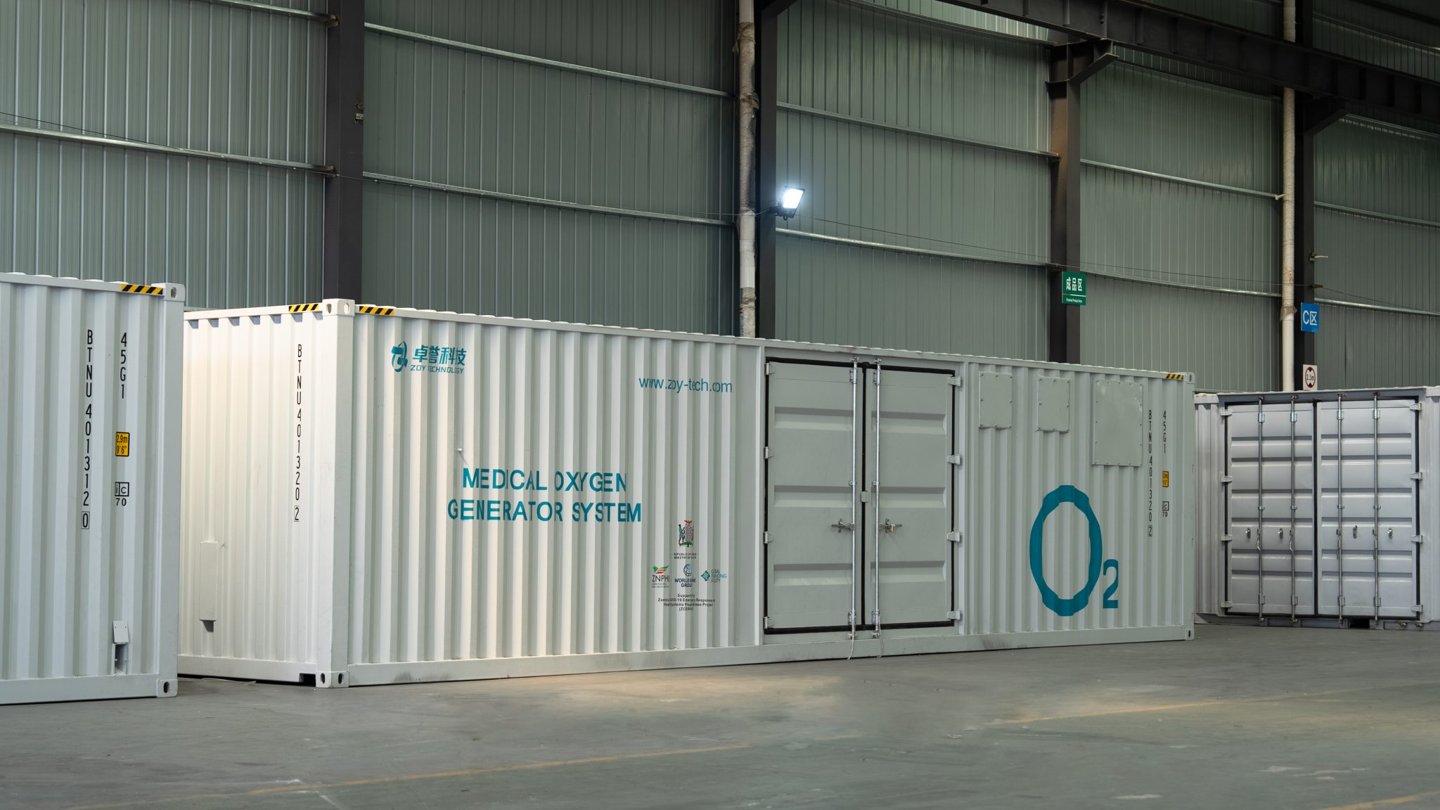Zambia 15 Containerized Oxygen Generators Project - ZOY Medical Technology